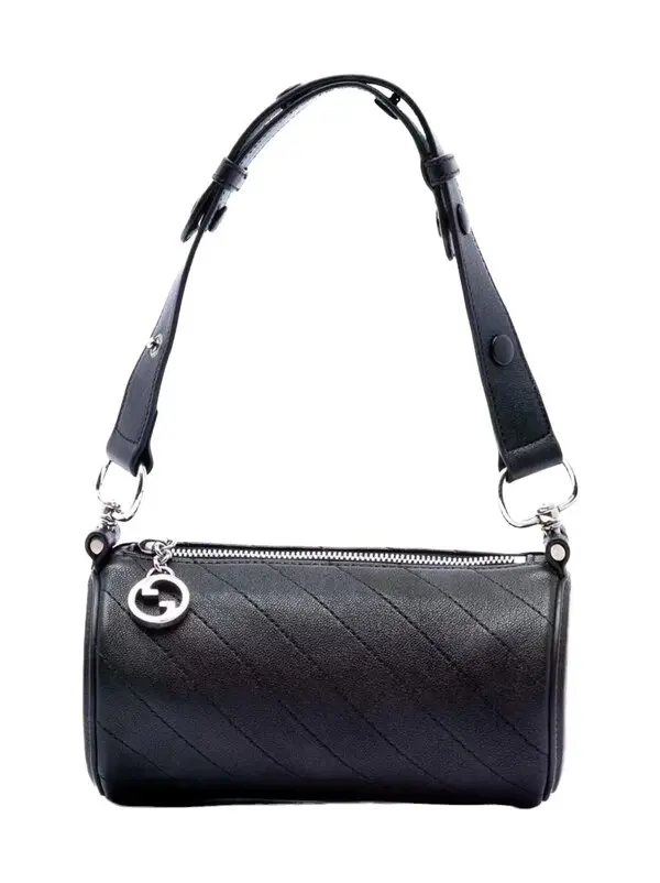 Gucci Blondie Barrel Shoulder Bag - Black