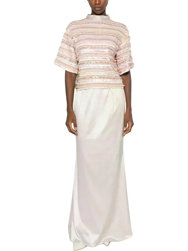 DUNESI Dunes Leonor Zip-fastening Maxi Skirt - Neutrals