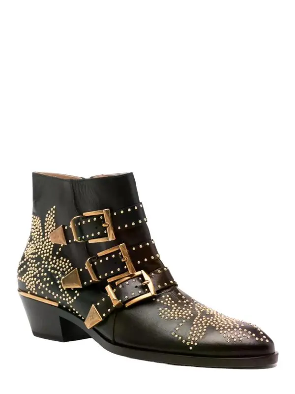 Chloé Susanna Studded Ankle Boots - Black