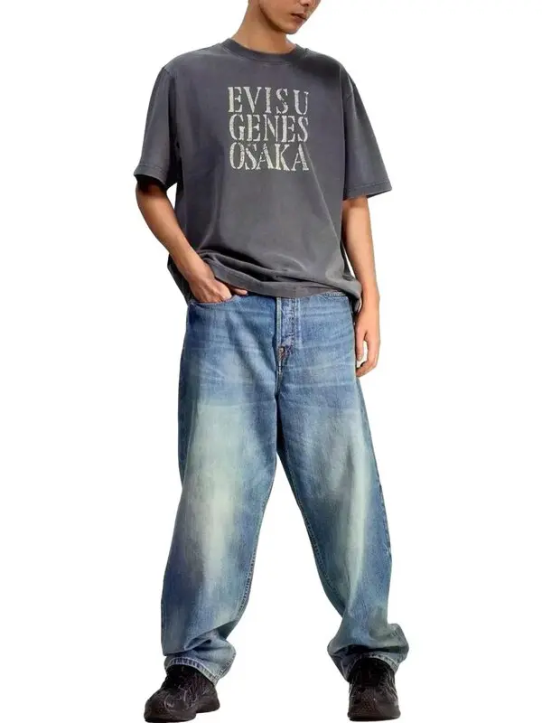 EVISU Daicock Printed Jeans - Blue