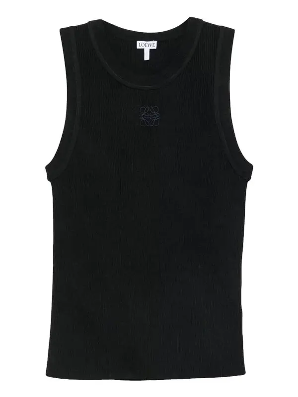 Loewe Ribbed Tank Top - Black