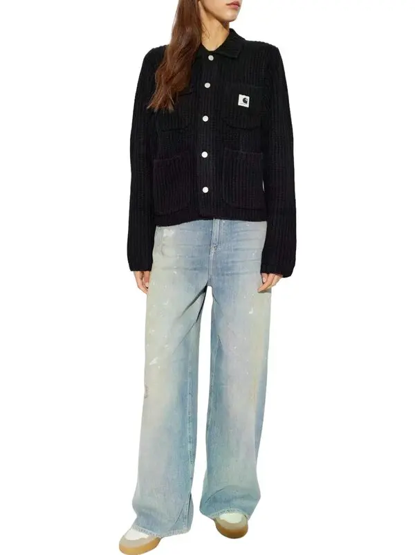 Carhartt Work In Progress Michigan Ribbed-knit Cardigan - Black