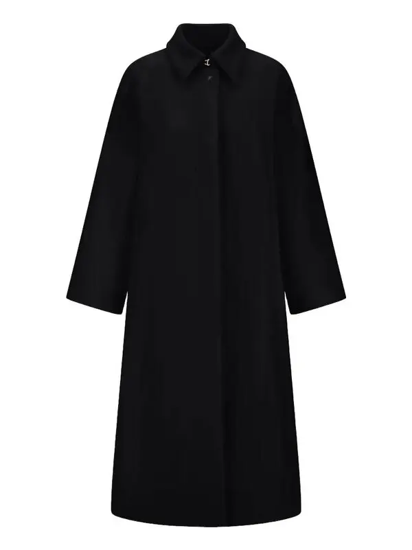 Herno Single-breasted Raglan Sleeve Coat - Black