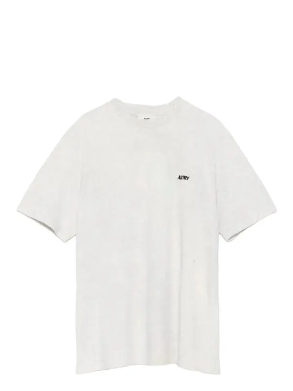 AUTRY Logo Embroidered Crewneck T-shirt - Grey