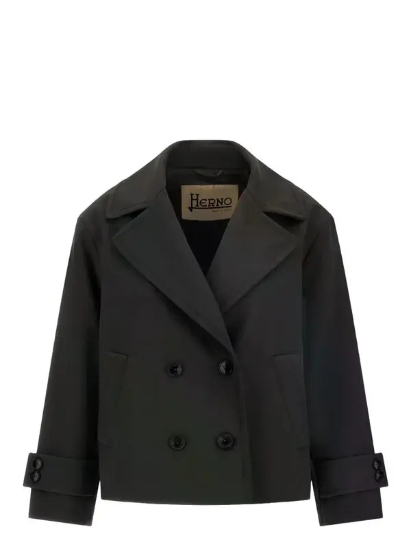 Herno Double-breasted Peacoat - Grey