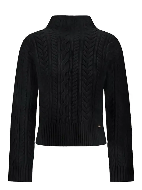 Herno Cable-knit Wool Sweater - Black