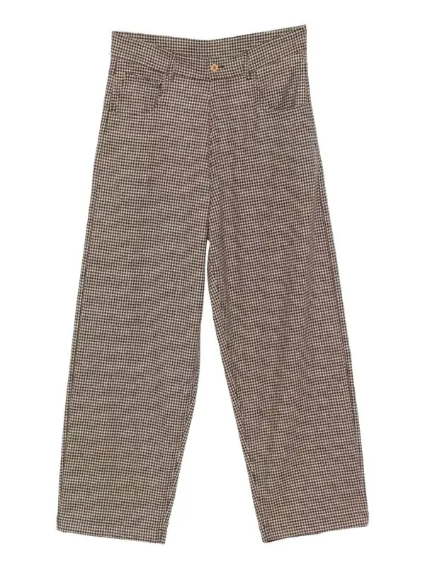 MAISON JEJIA Gigi Houndstooth Pattern Straight-leg Trousers - Neutrals