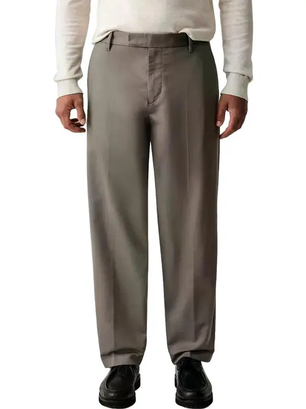 Marc O'polo Tailored Pressed-crease Trousers - Grey