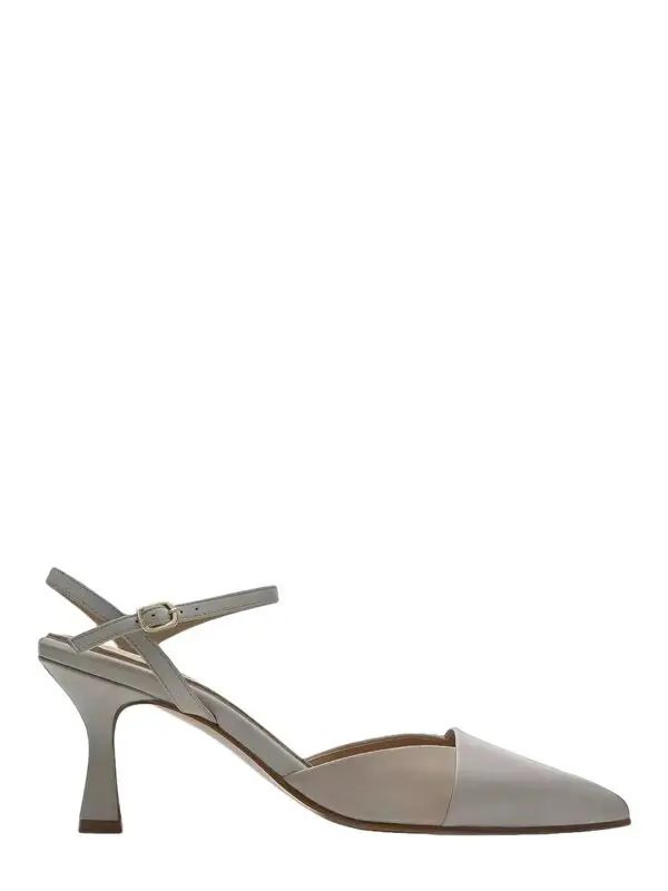 LOTTUSSE Rose Leather Slingback Pumps - Neutrals