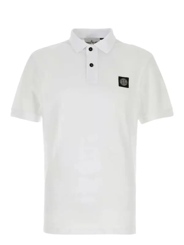 Stone Island Logo-patch Short-sleeve Polo Shirt - Neutrals