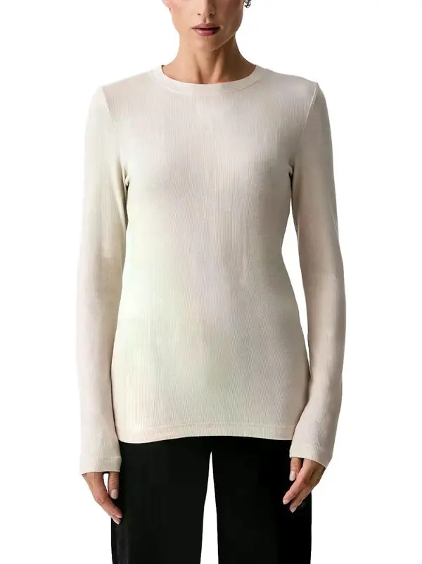 Marc O'polo Ribbed Knit Long-sleeve T-shirt - Neutrals
