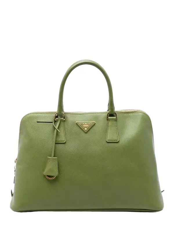 Prada Saffiano Lux Promenade Satchel - Green