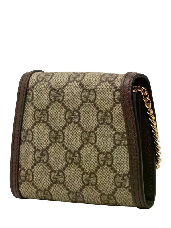 Gucci Gg Supreme Blondie Wallet On Chain Crossbody Bag - Neutrals
