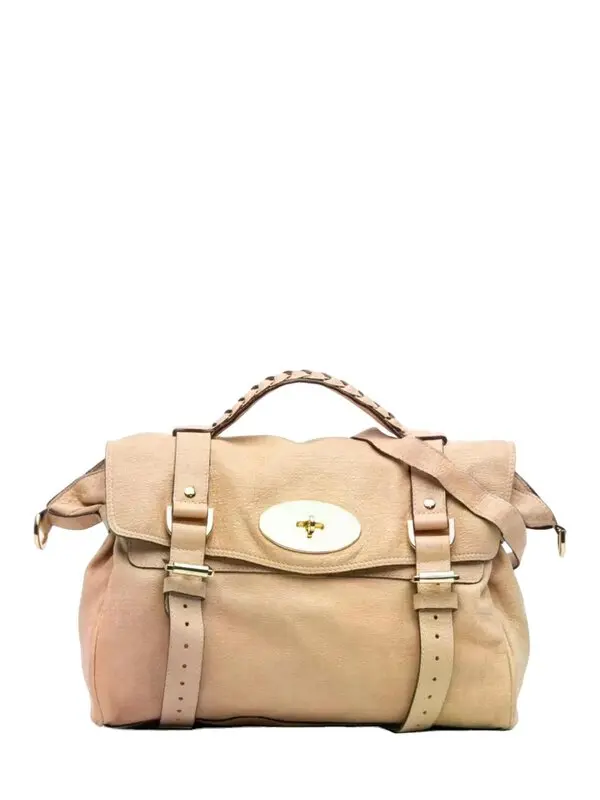 Mulberry Textured Calfskin Alexa Satchel - Brown