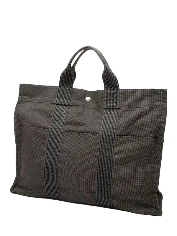 Hermès Canvas Herline Mm Tote Bag - Grey