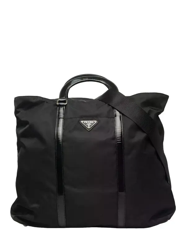 Prada Tessuto Convertible Tote Satchel - Black