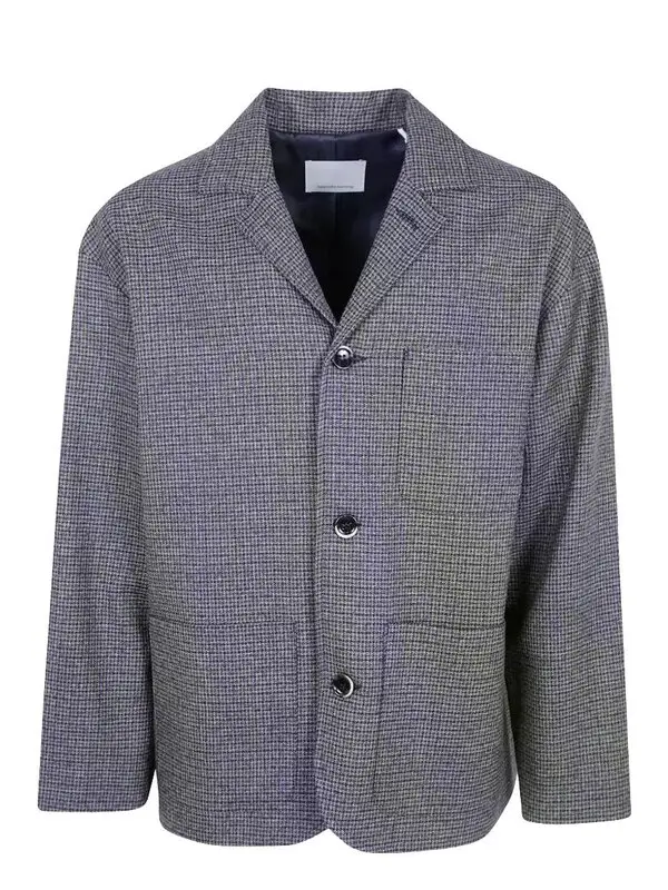 NINE:INTHE:MORNING Check Wool Jacket - Grey