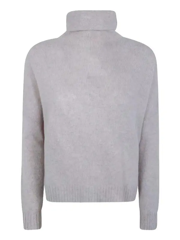 KUJTEN Cashmere Roll Neck Sweater - Neutrals