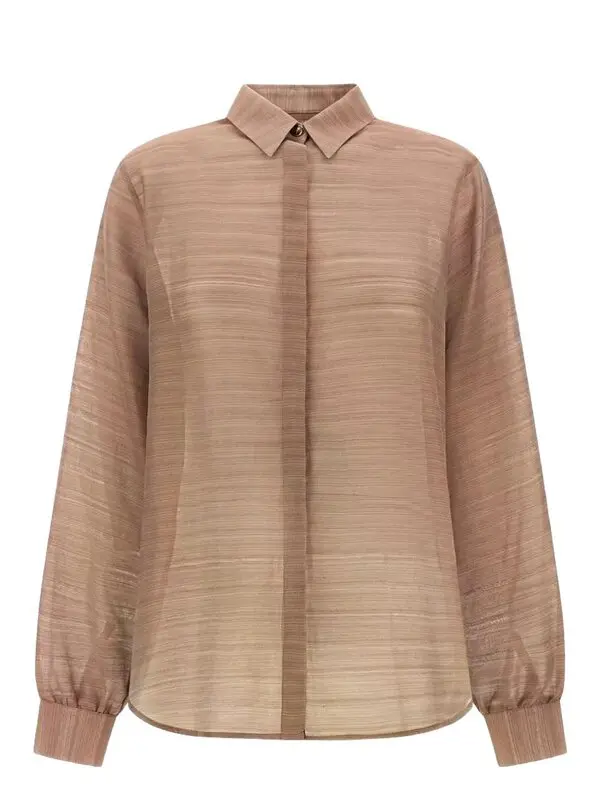 Herno Striped Jacquard Shirt - Brown