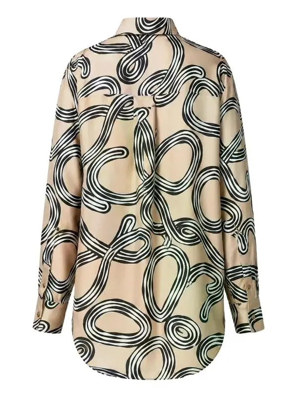 Loewe Anagram Print Relaxed Fit Shirt - Neutrals