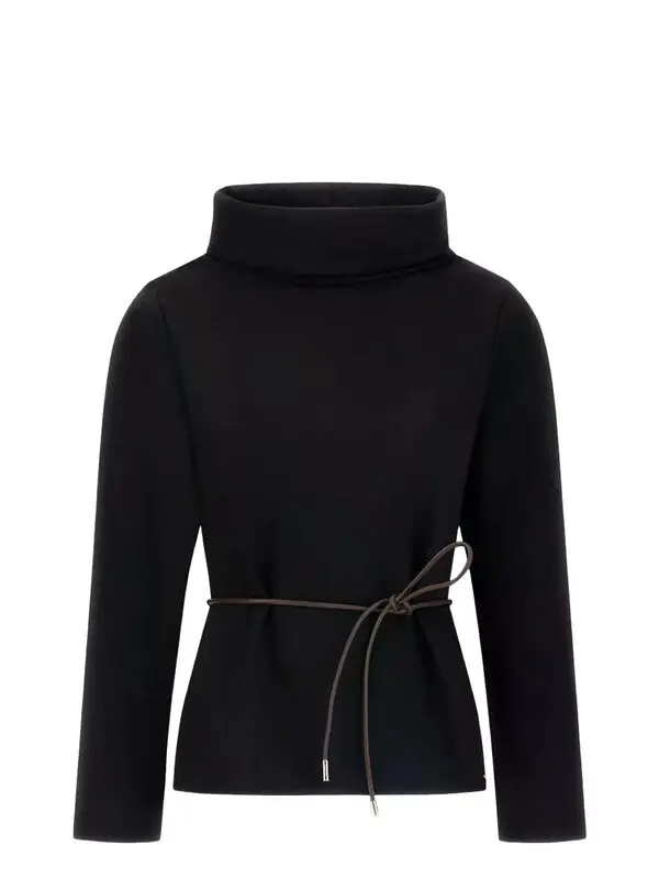 Herno Belted High-neck Hoodie - Black