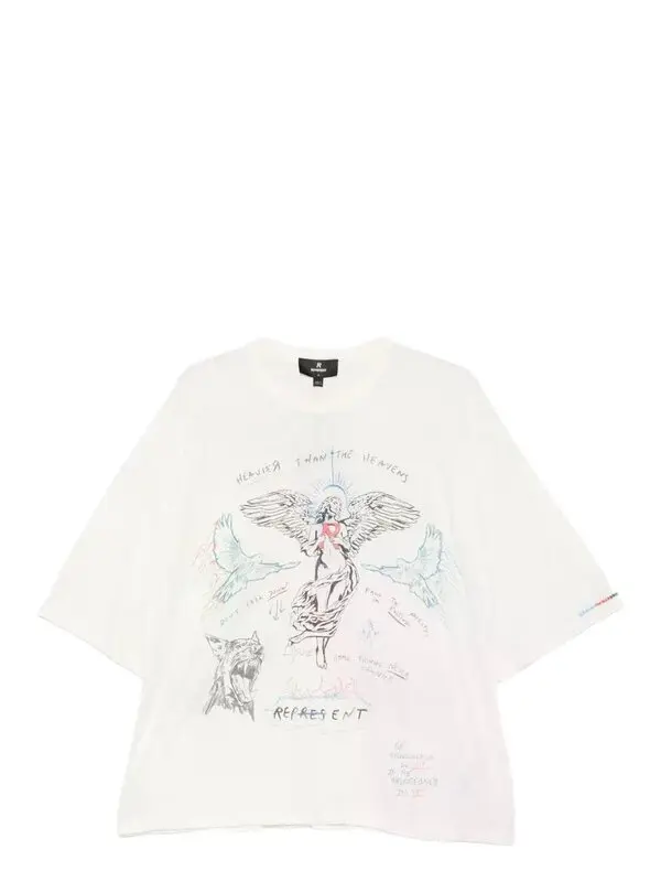 REPRESENT Graphic-print T-shirt - Neutrals