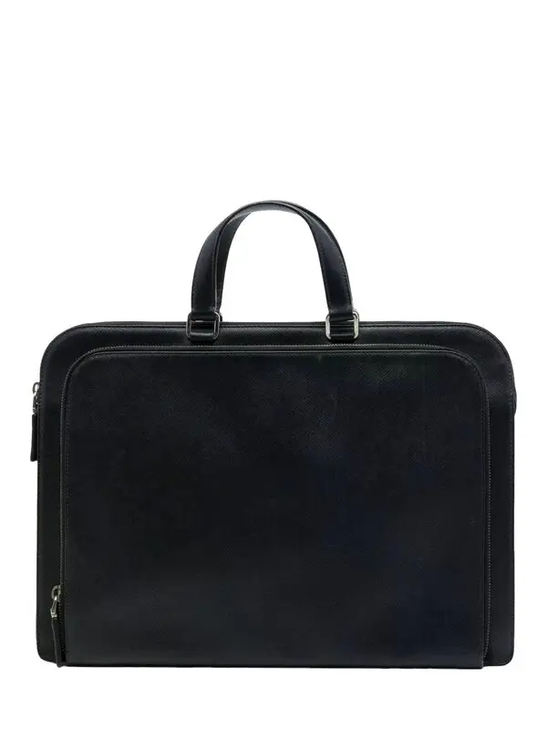 Prada Saffiano Leather Briefcase - Black