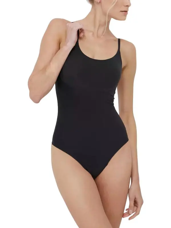 Spanx Scoop Neck Thong Bodysuit - Black