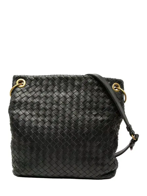 Bottega Veneta 2007 Nappa Intrecciato Crossbody Bag - Black