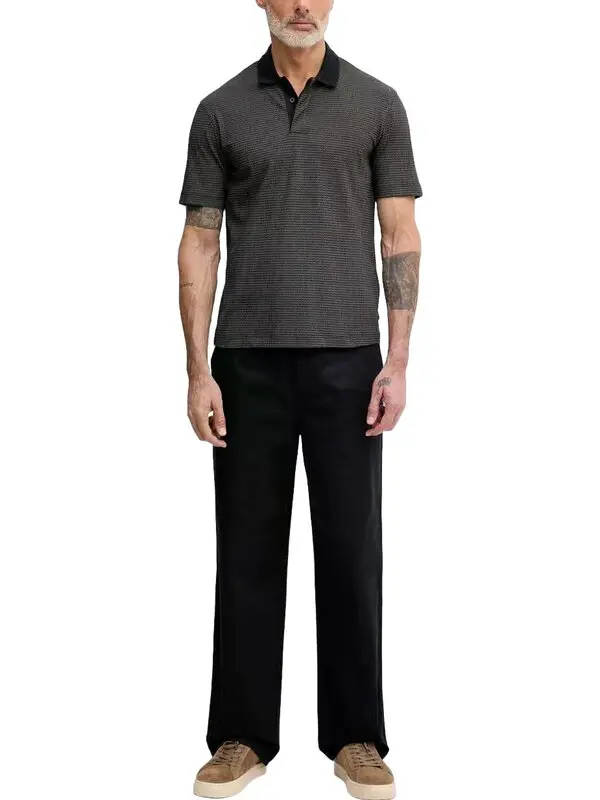 Armani Exchange Geometric-print Polo Shirt - Grey