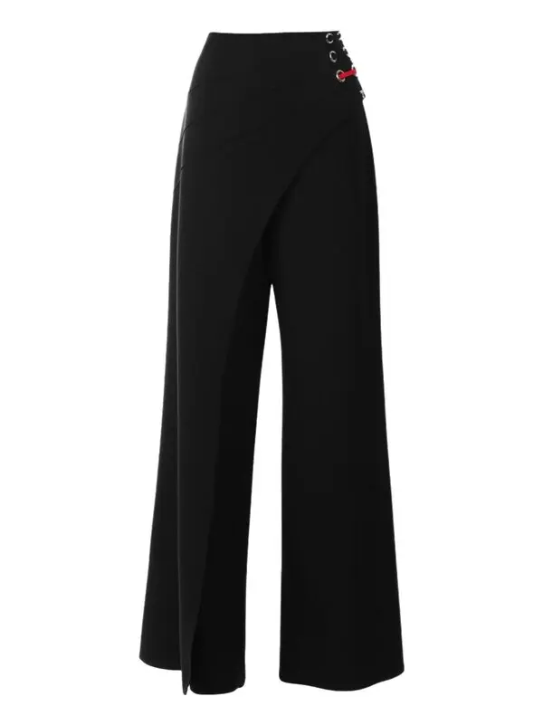 LUNA FASHION HOUSE Greta Wide Leg Trousers - Black