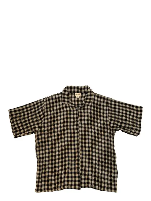 Pink Haley Vanessa Linen Gingham Shirt - Black