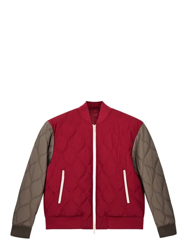 Armani Exchange Quilted Padded Blouson Jacket - Red