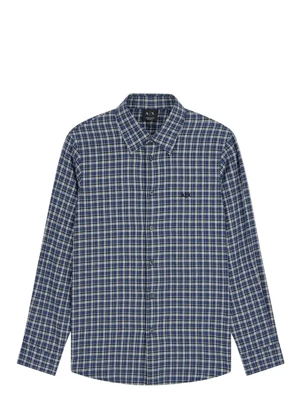 Armani Exchange Regular Fit Shirt In Cotton - Patterned