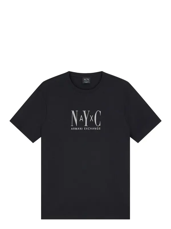 Armani Exchange Slim Fit T-shirt In Cotton Jersey - Black