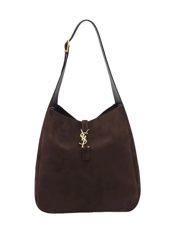 Saint Laurent Le 5 À 7 Large Suede Shoulder Bag - Brown