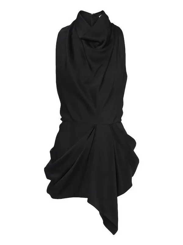 Givenchy Draped Satin Top - Black