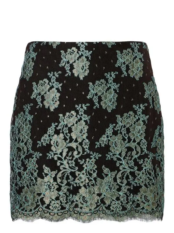 Valentino Garavani Lace Mini Skirt - Black