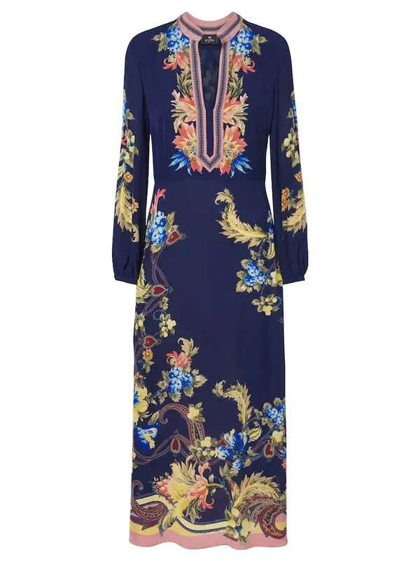 Etro Printed Maxi Dress - Blue
