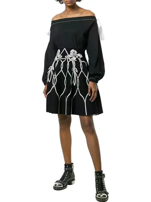Alexander McQueen High Waisted Knitted Skirt - Black