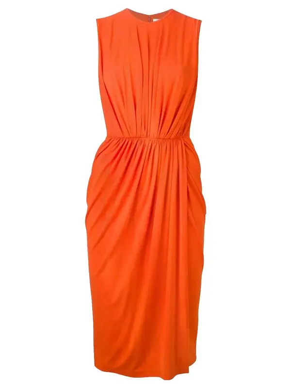 Givenchy Smocked Waist Knee-length Dress - Orange