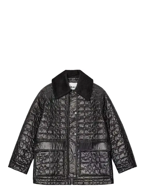 GANNI Quilted Flap-pocket Jacket - Black