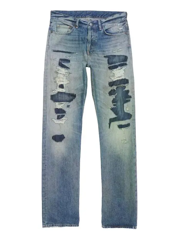 Acne Studios Mended Denim Jeans - Blue