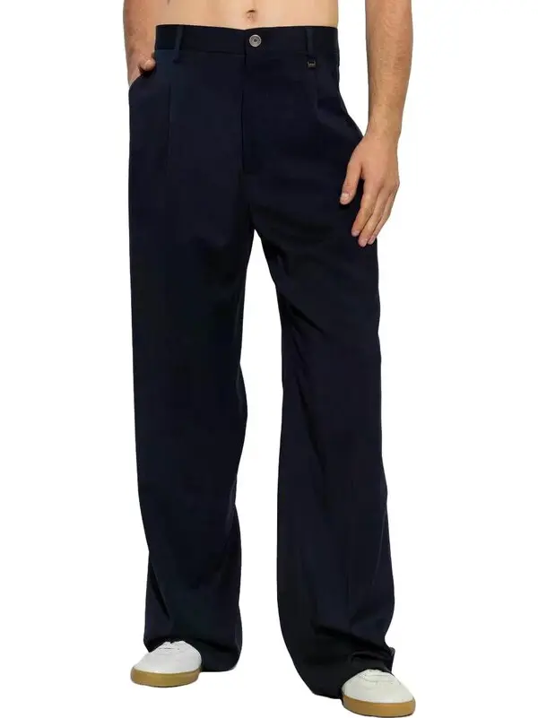 VIVIENNE WESTWOOD Pleated Wool Trousers - Blue