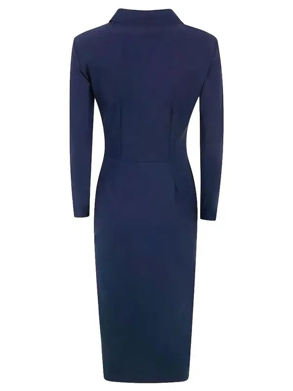 Chiara Boni La Petite Robe Taima Button-up Ruched Midi Dress - Blue
