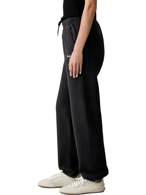 SPORTY & RICH Logo-print Drawstring Track Pants - Black