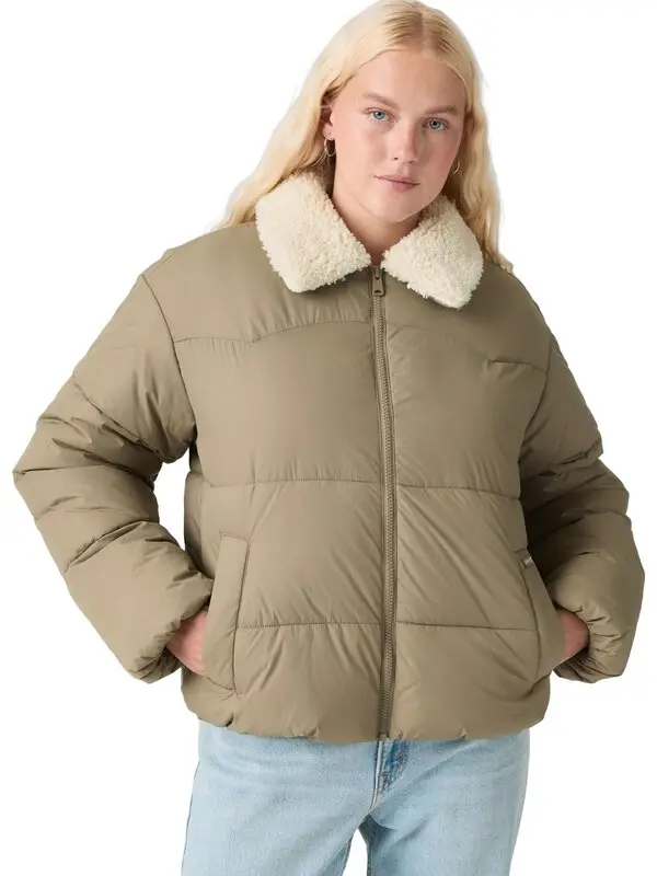 LEVI'S Palmer Sherpa Puffer Jacket - Brown