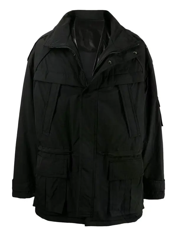 JUUN.J Hooded Parka Coat - Black