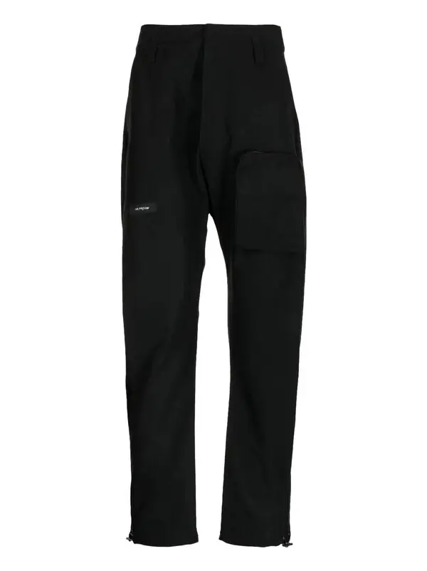ISO.POETISM Straight Leg Cotton Trousers - Black