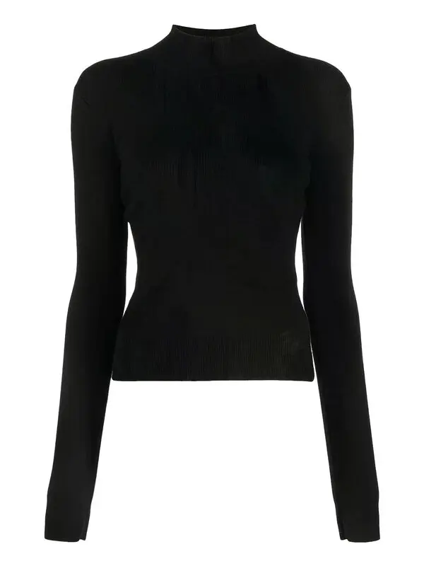 Monse Cashmere Peace Sign Cut-out Jumper - Black